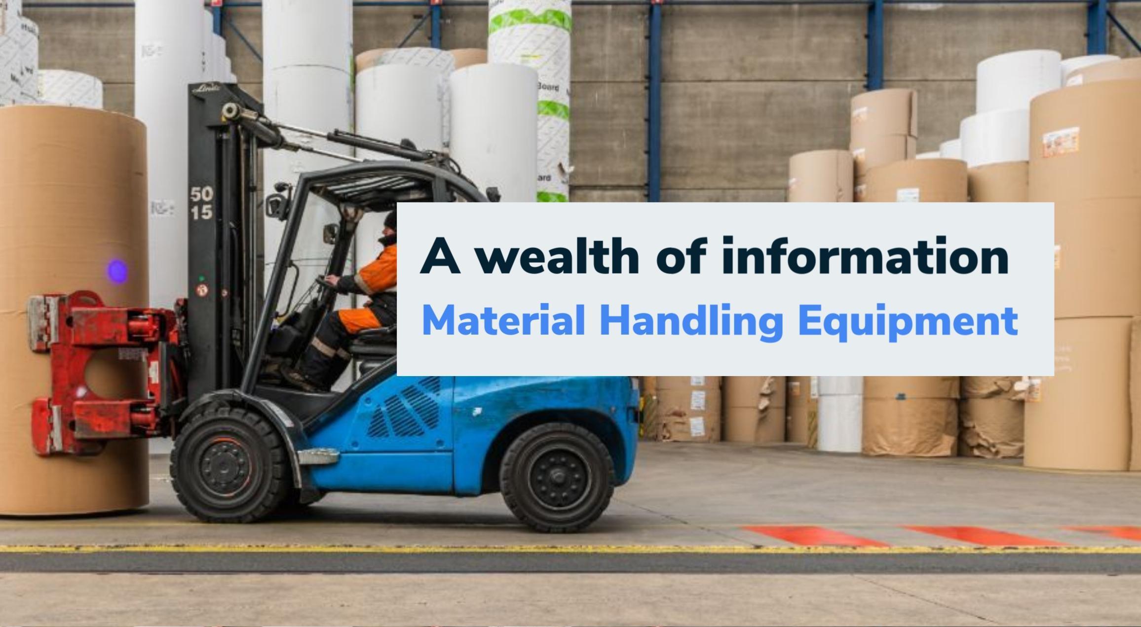 Unlock the potential of data generated from your Material Handling ...